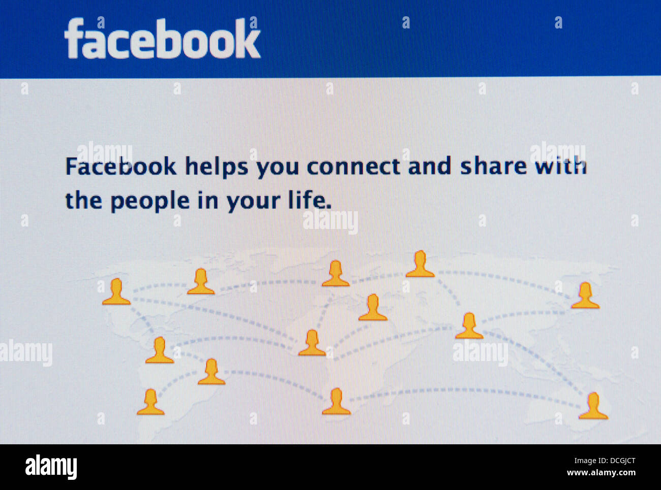 The Facebook website login page is pictured on a computer screen Stock ...
