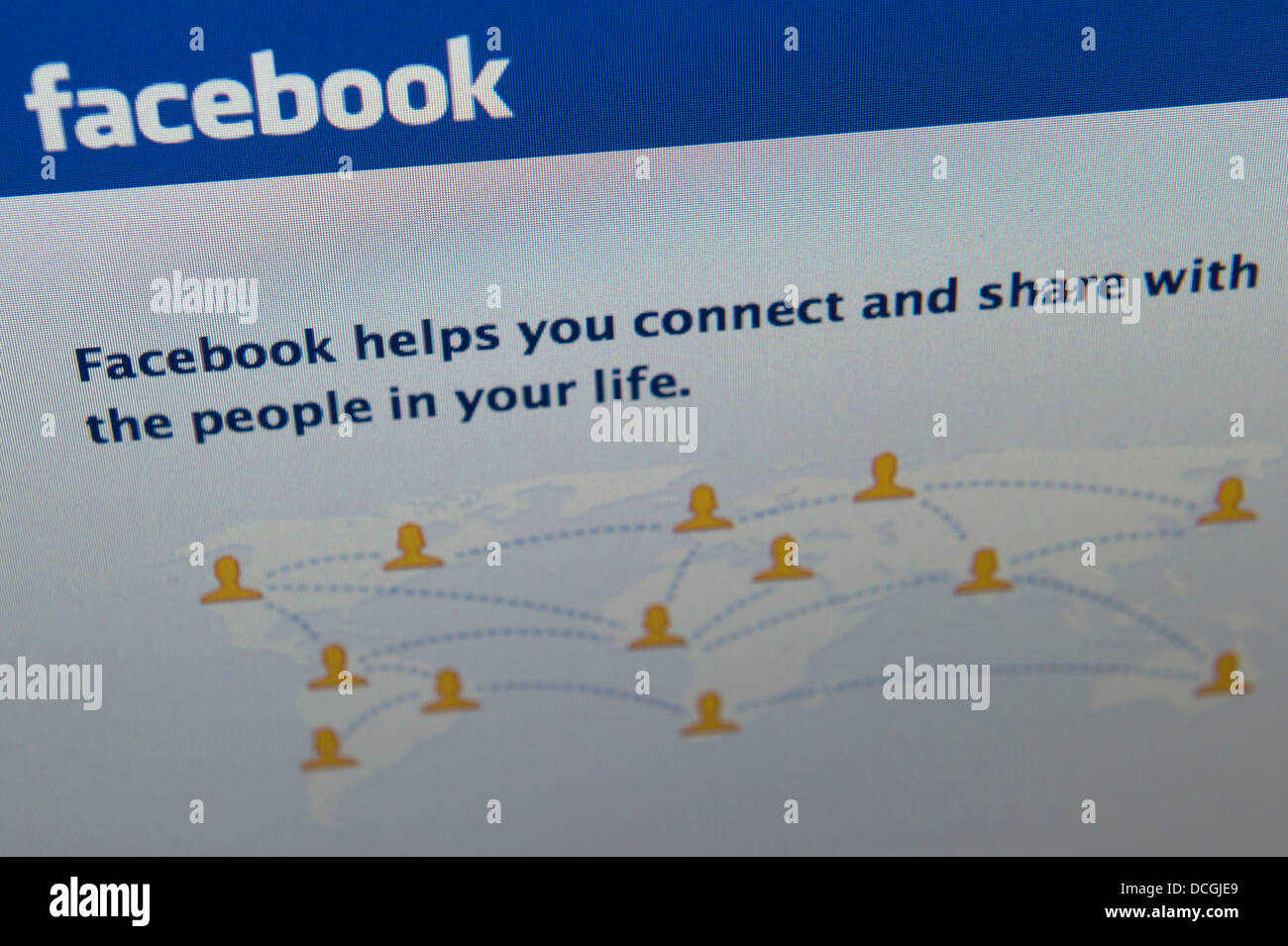 The Facebook website login page is pictured on a computer screen Stock ...