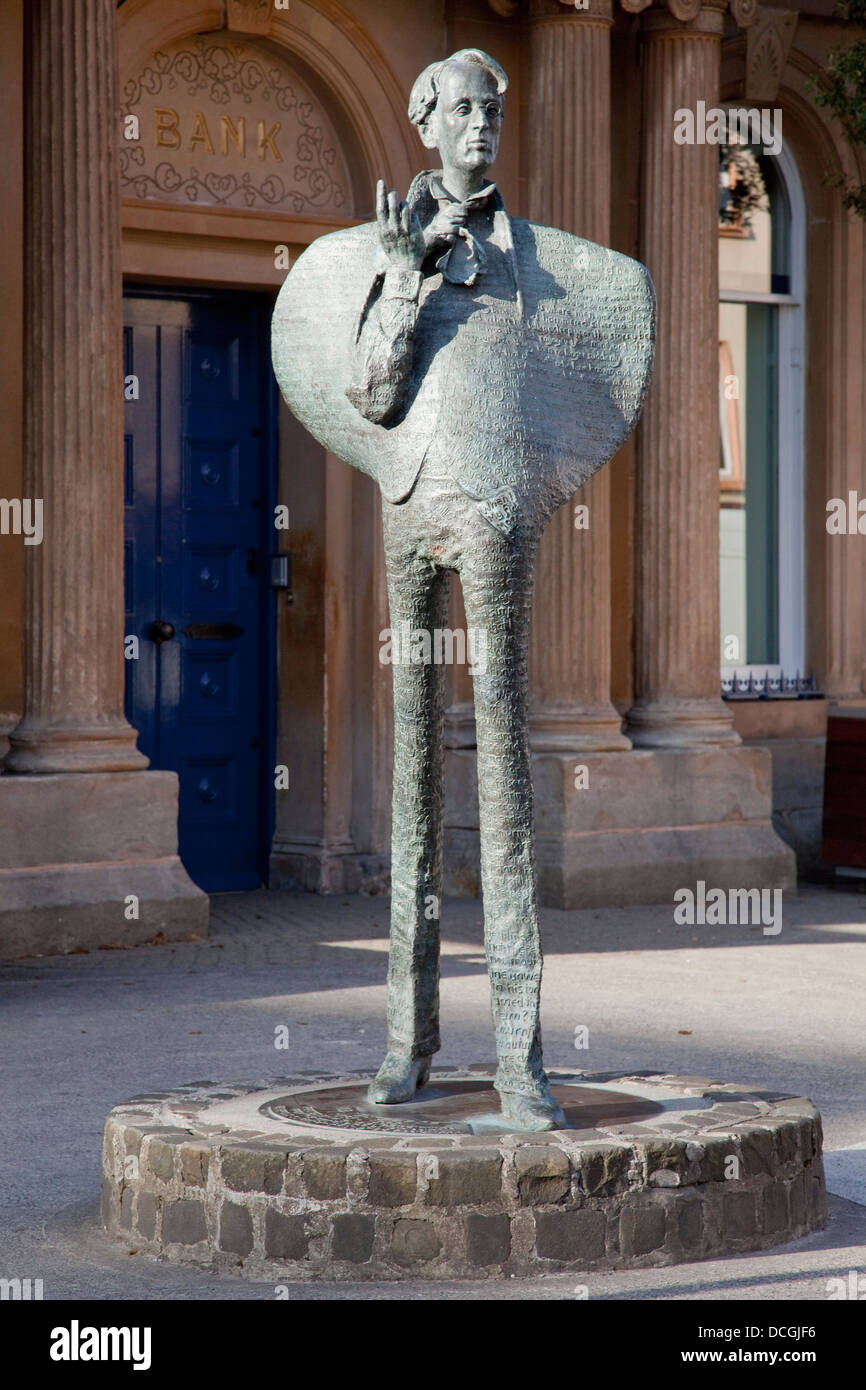 Statue Of Irish Poet W.B. Yeats; Sligo Town, County Sligo, Ireland ...