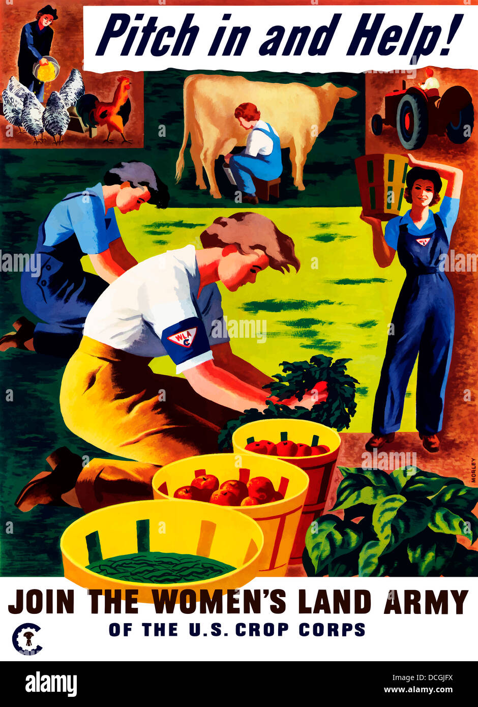 Wwii woman on farm hi-res stock photography and images - Alamy