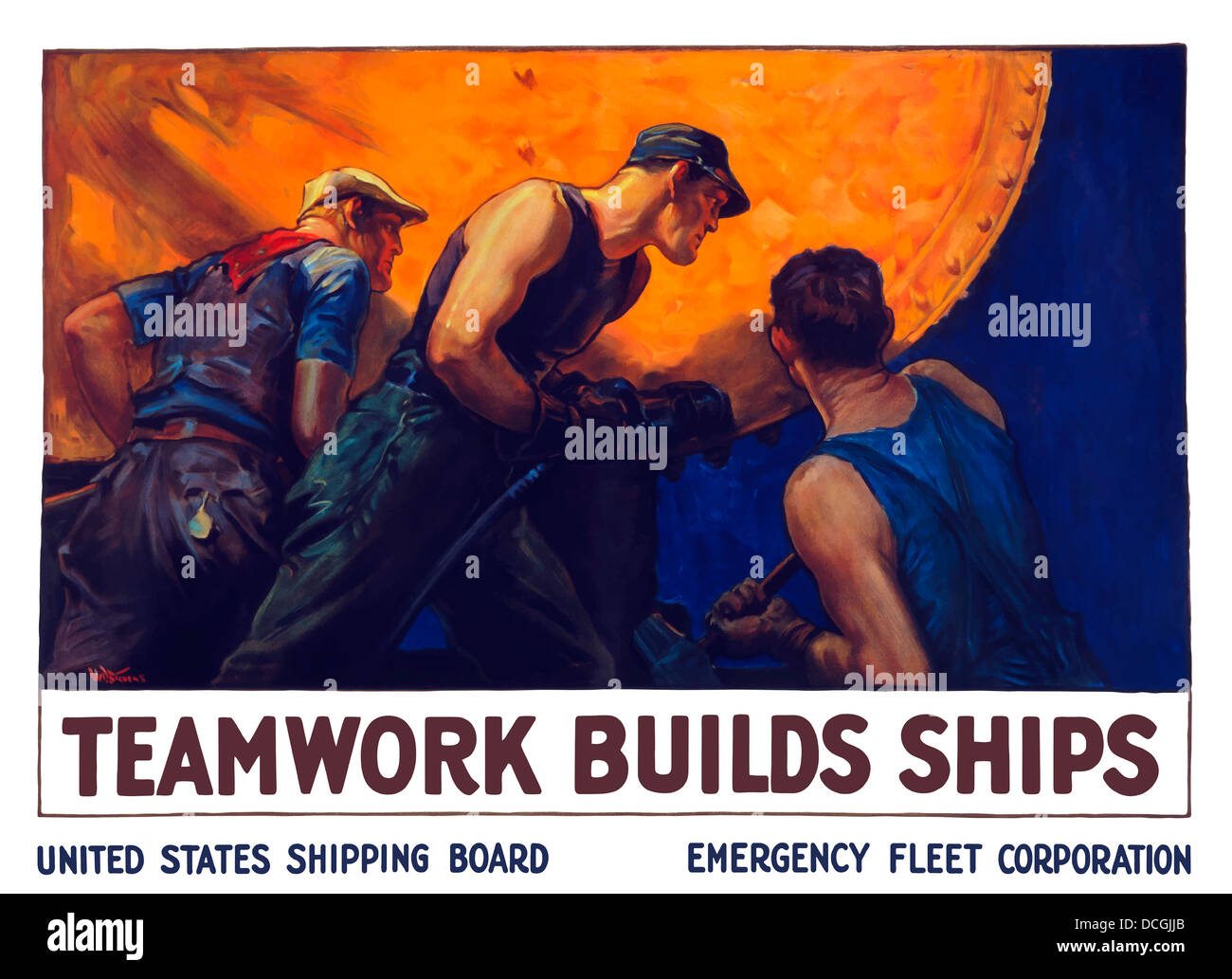 Effort teamwork ship transportation working hi-res stock photography ...