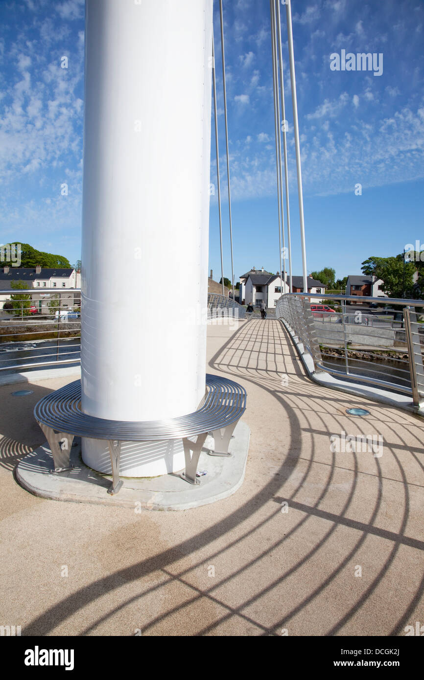 Detail Of New Modern Pedestrian Bridge; Ballina, County Mayo, Ireland ...