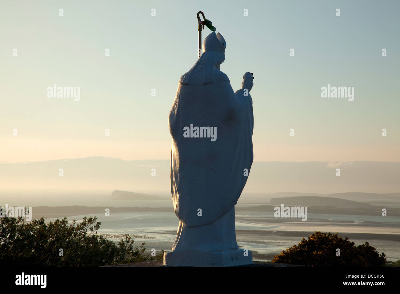 Rear View Of Statue Of St. Patrick; Croagh Patrick, County Mayo ...