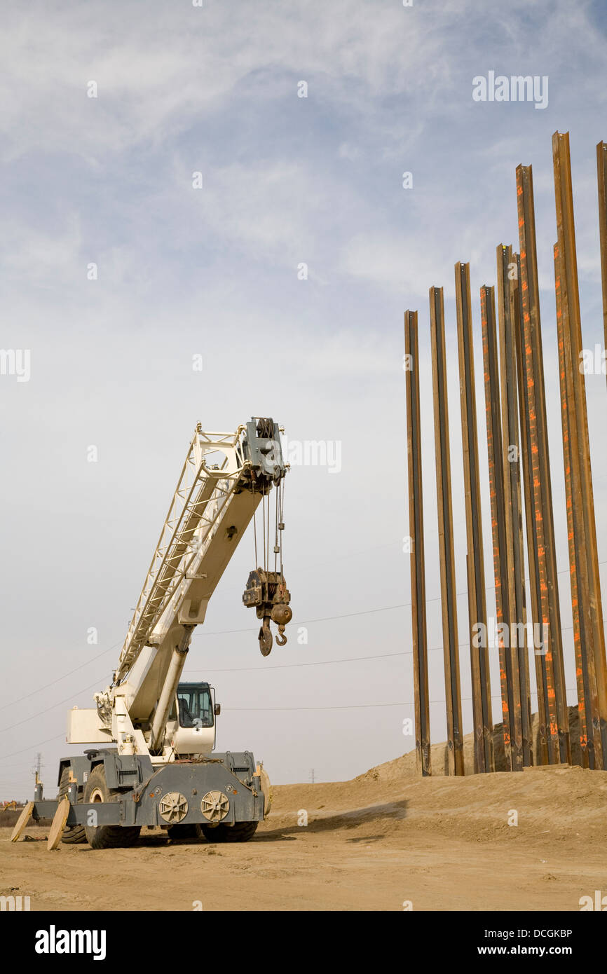 Crane On Construction Site Stock Photo - Alamy