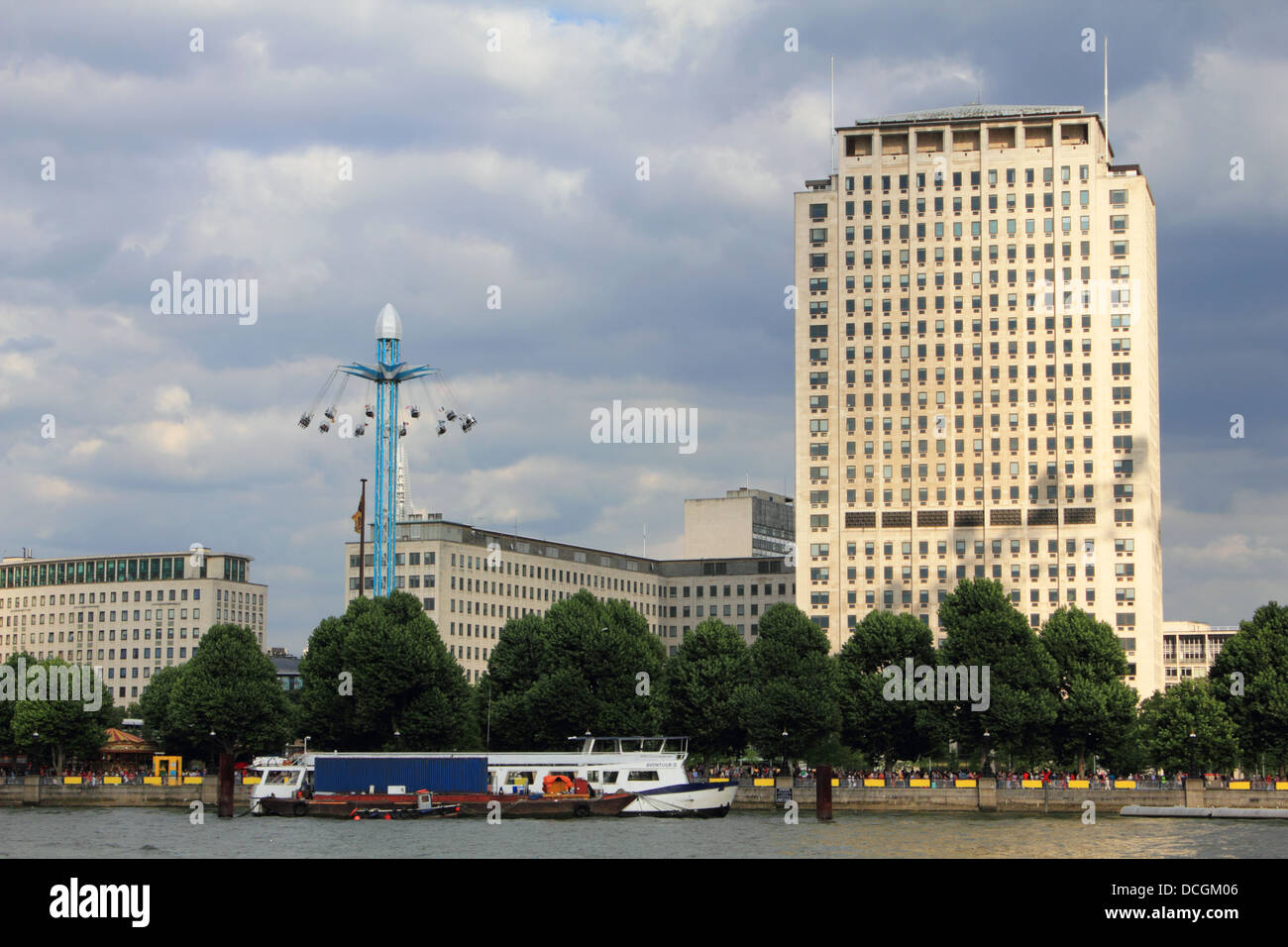 The Shell Building Tower on the Southbank London UK Stock Photo - Alamy
