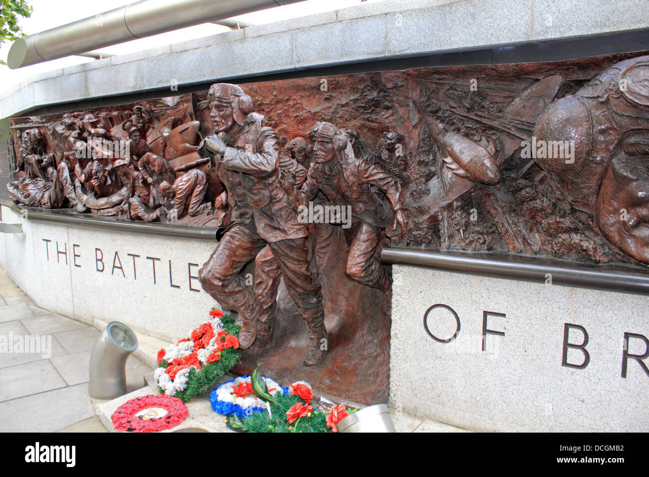 Battle of Britain memorial on the Thames Embankment London England UK ...