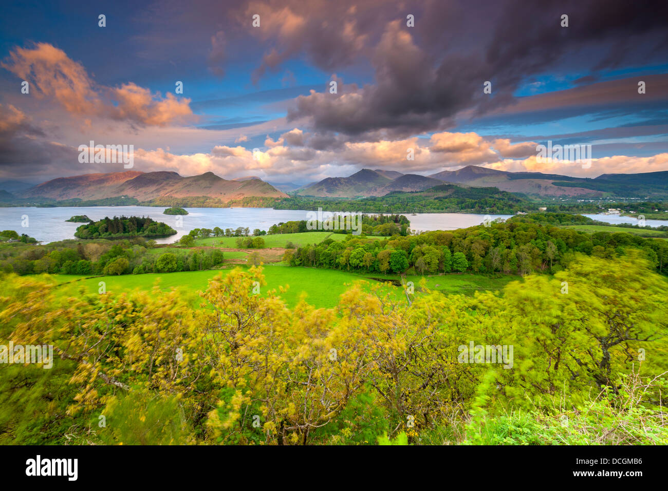 View from Castlehead Wood Viewpoint near Castlerigg village across ...