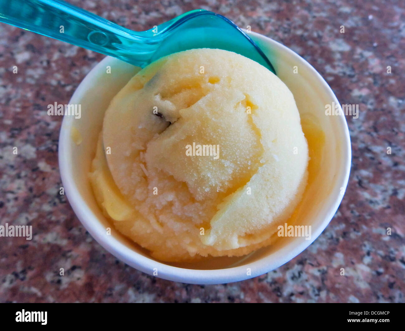 Ice Cream In Paper Cup Stock Photo - Alamy