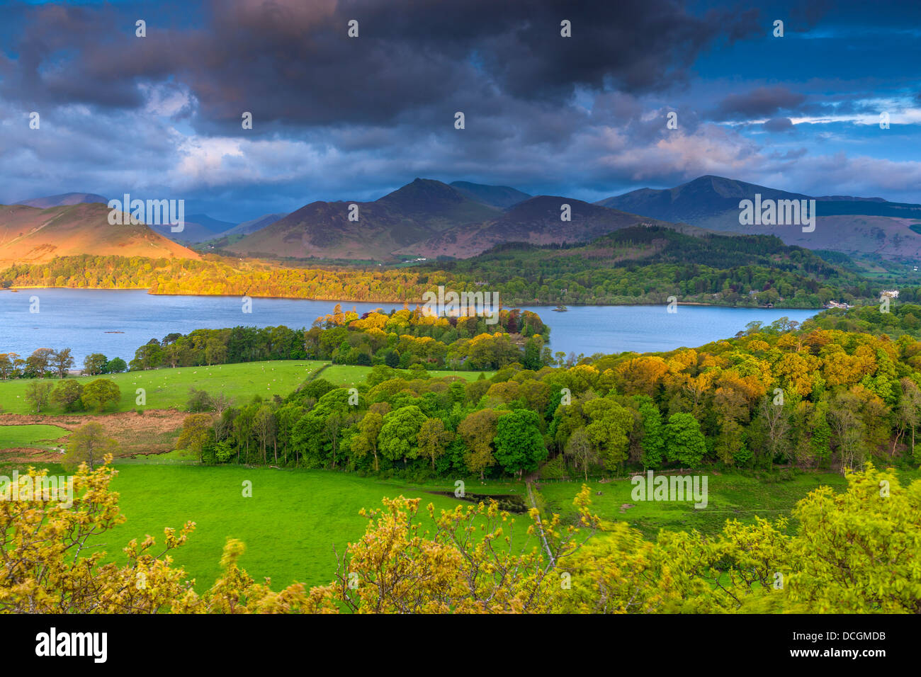View from Castlehead Wood Viewpoint near Castlerigg village across ...