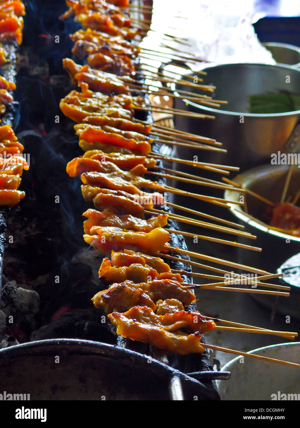 Traditional Thai steak roasted pork Stock Photo - Alamy