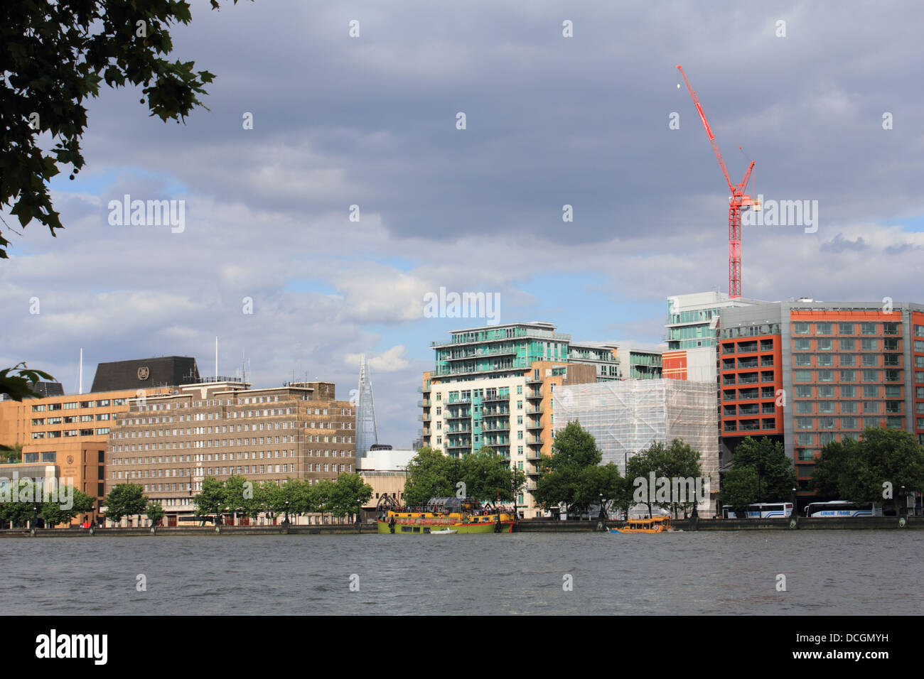 The tower blocks of the Albert Embankment viewed from across the River ...