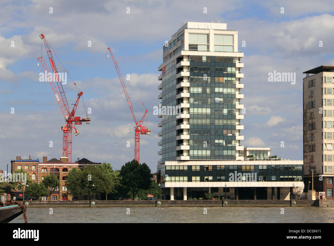 The tower blocks of the Albert Embankment viewed from across the River ...