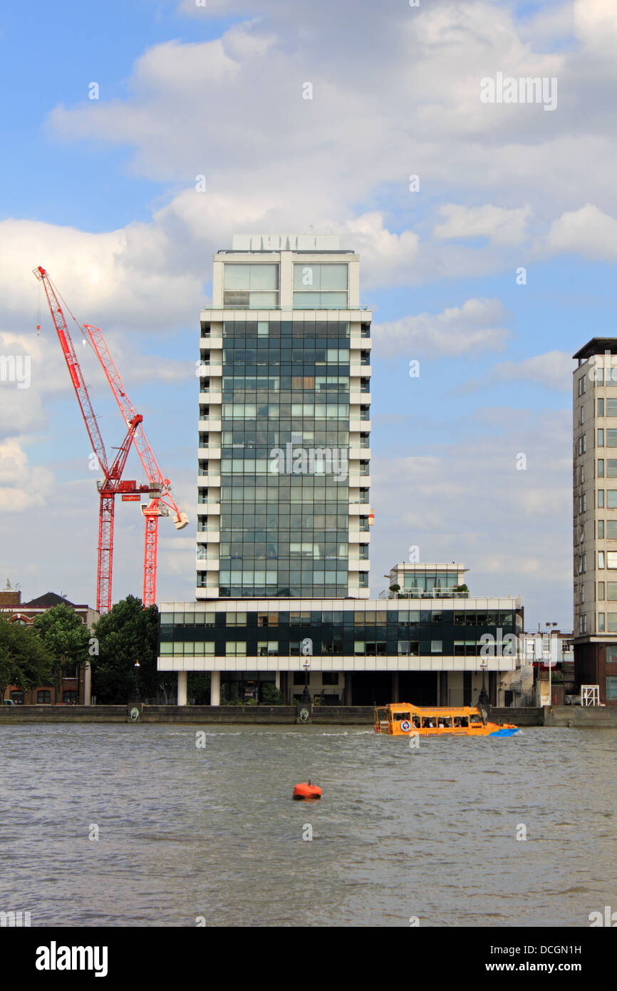 The tower blocks of the Albert Embankment viewed from across the River ...