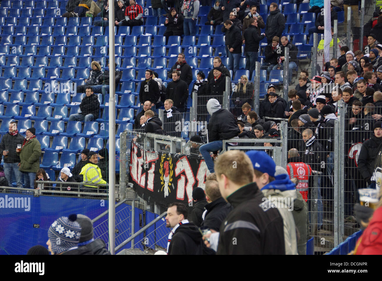The legendary Fans from the Frankfurt Football Club Eintracht during ...