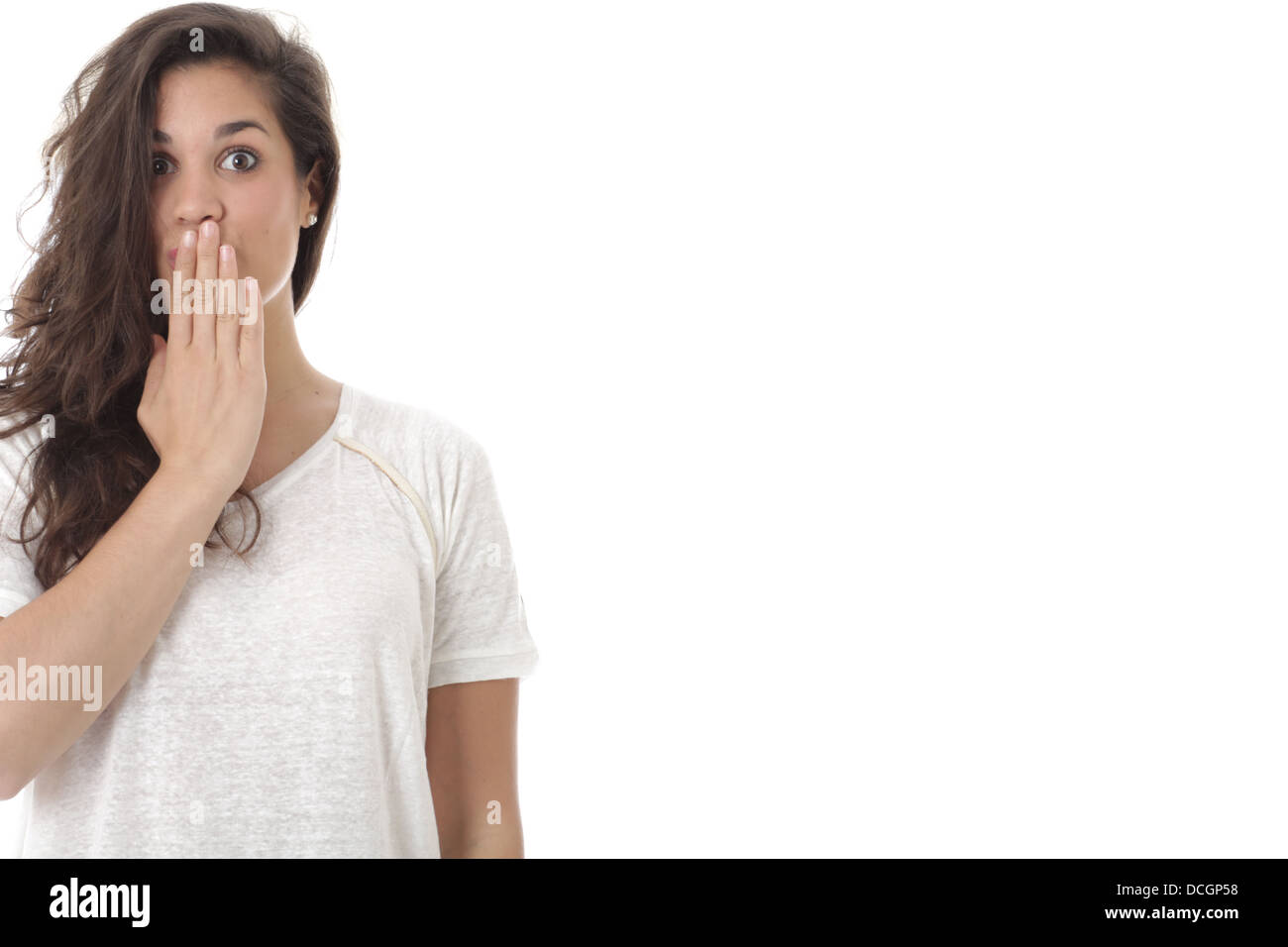 Model Released. Shocked Surprised Attractive Young Woman Stock Photo ...
