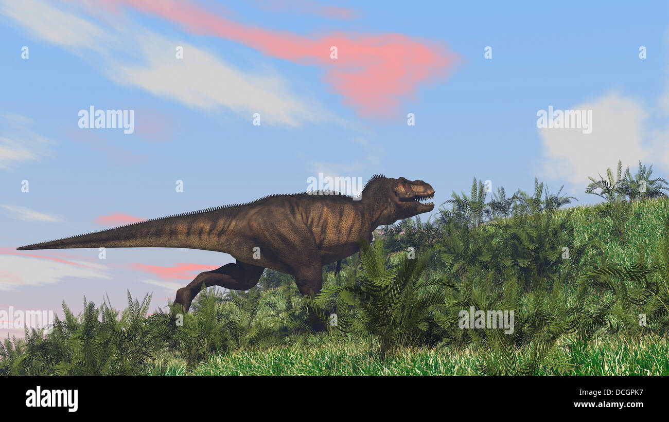 Tyrannosaurus rex hunting hi-res stock photography and images - Alamy