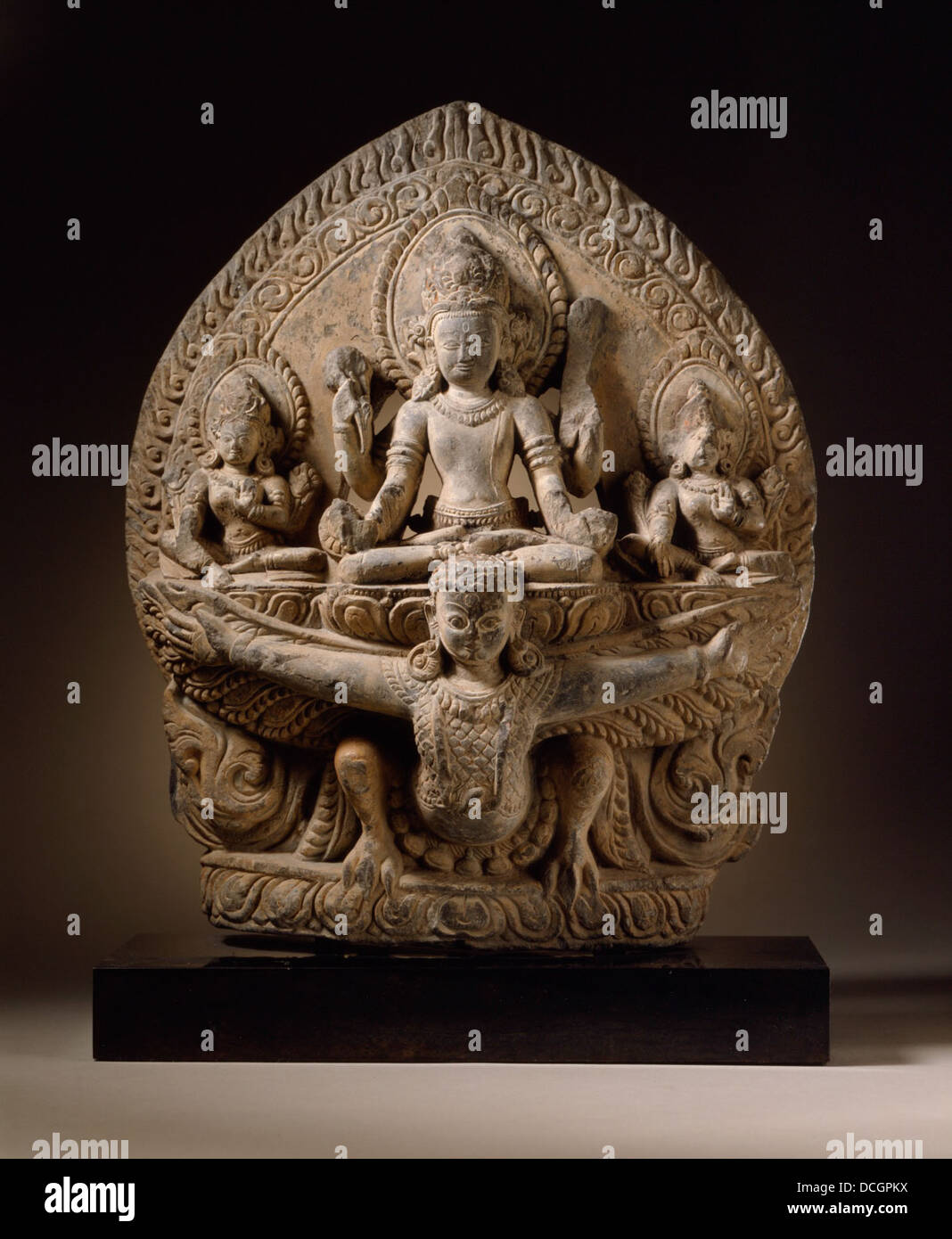 The hindu god vishnu on his mount garuda hi-res stock photography and ...