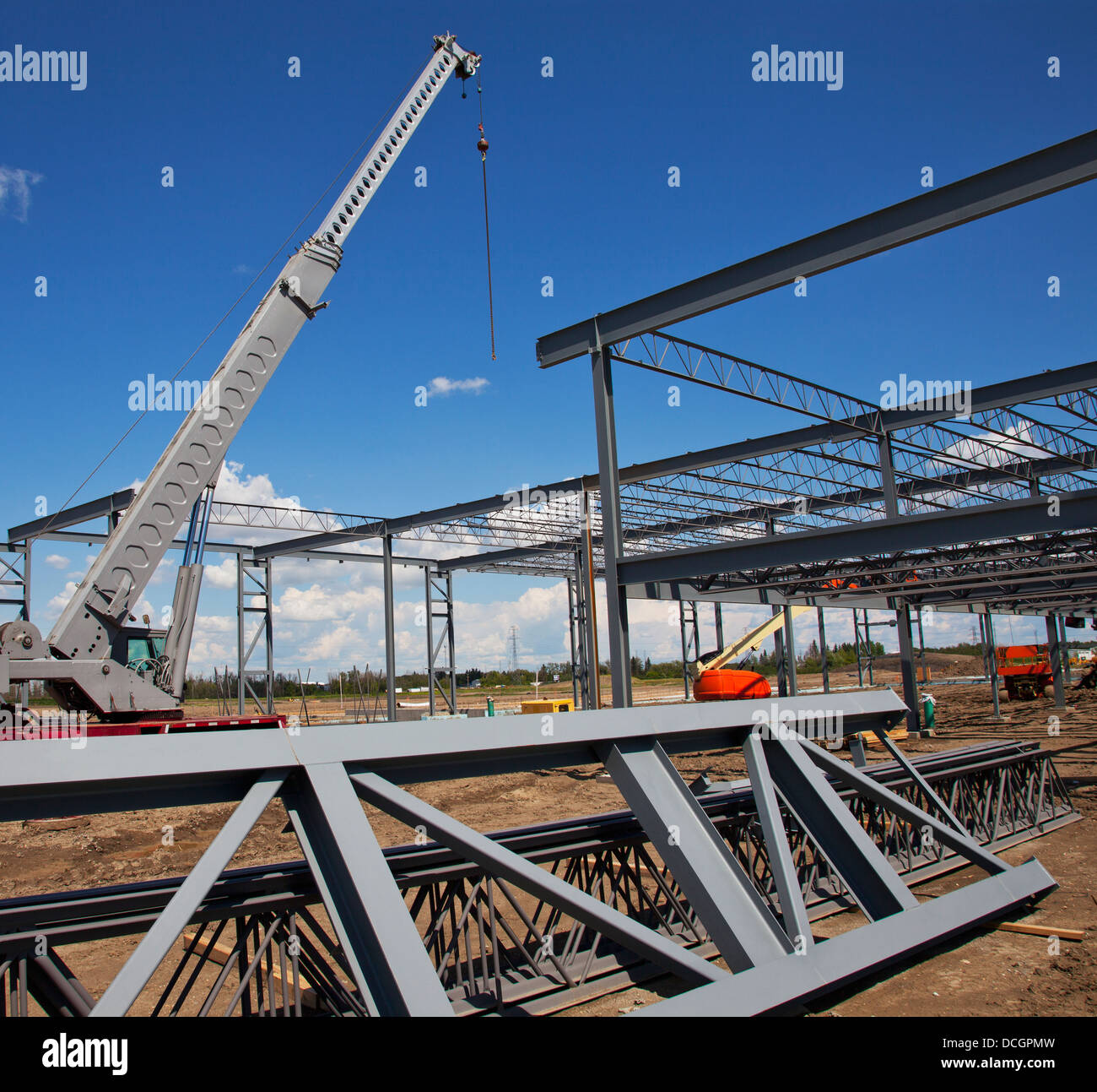 Steel Structure Of Building Construction; Edmonton, Alberta, Canada ...