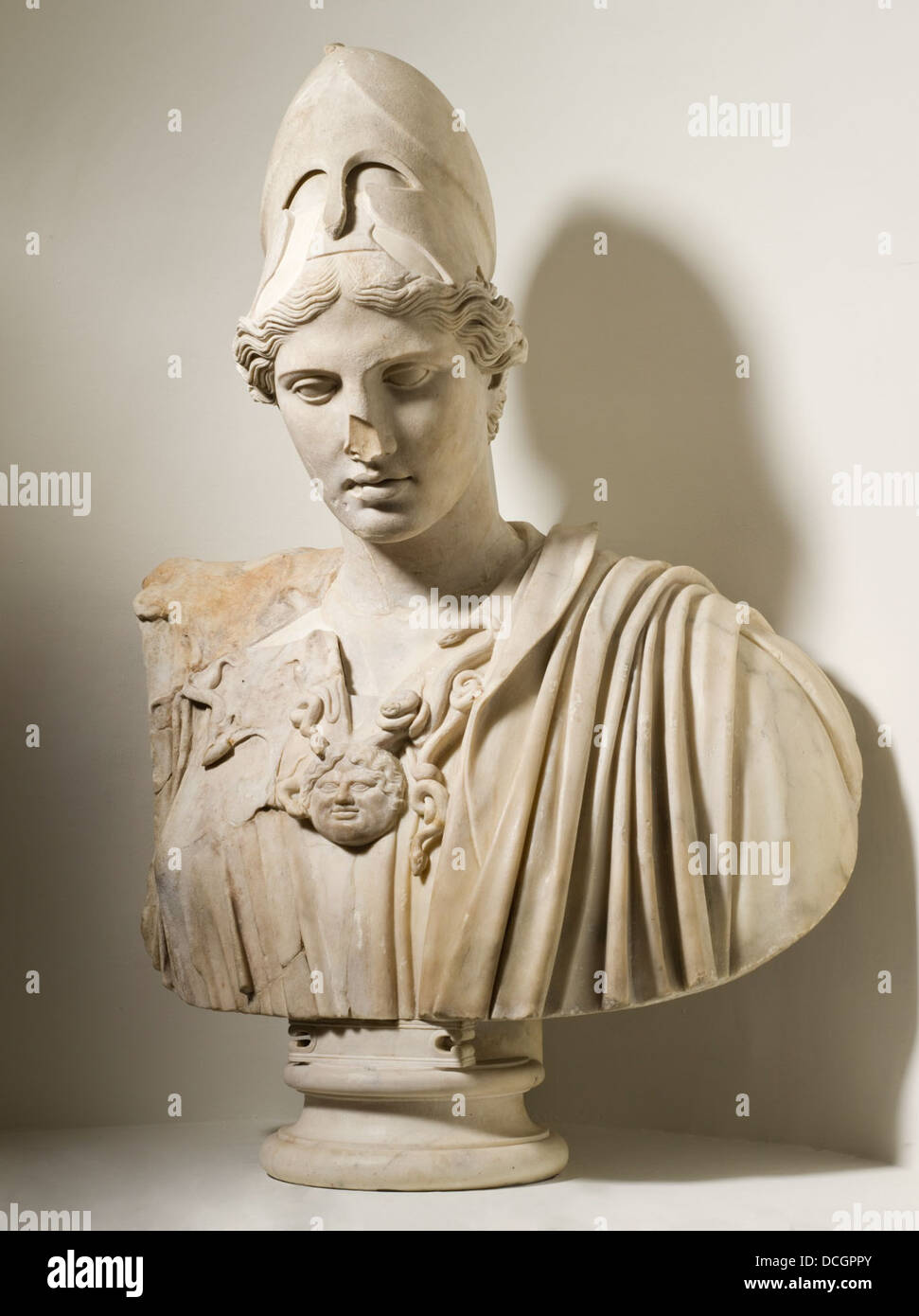 The Lansdowne Bust of Athena, displayed at the Los Angeles County ...