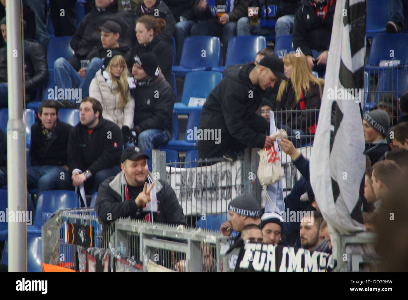 The legendary Fans from the Frankfurt Football Club Eintracht during ...