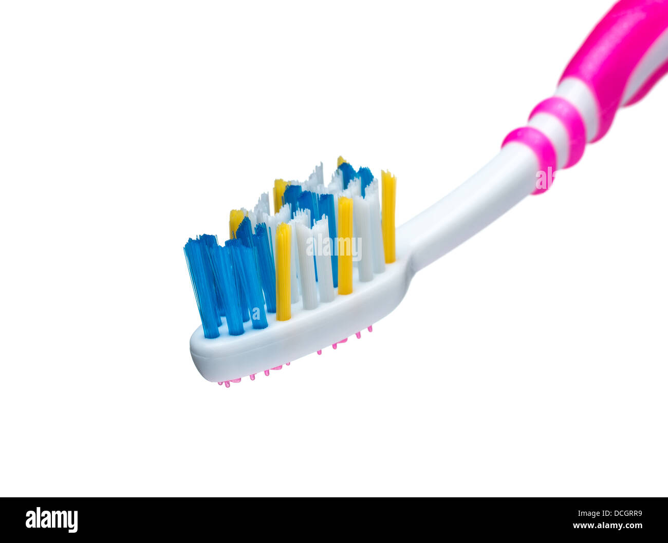 Red toothbrush bristles with color Stock Photo - Alamy
