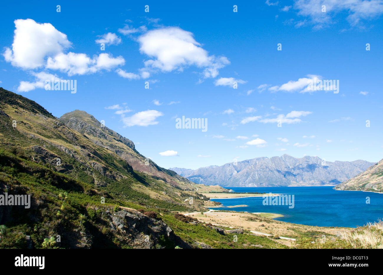New Zealand's Lake Hawea landscape view Stock Photo - Alamy