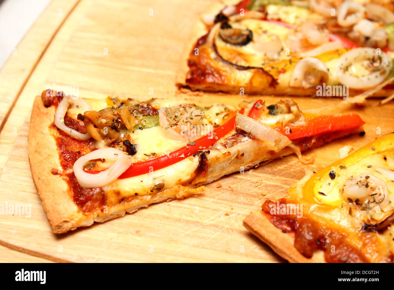 A Traditional italian seafood pizza with prawns and mussels Stock Photo ...