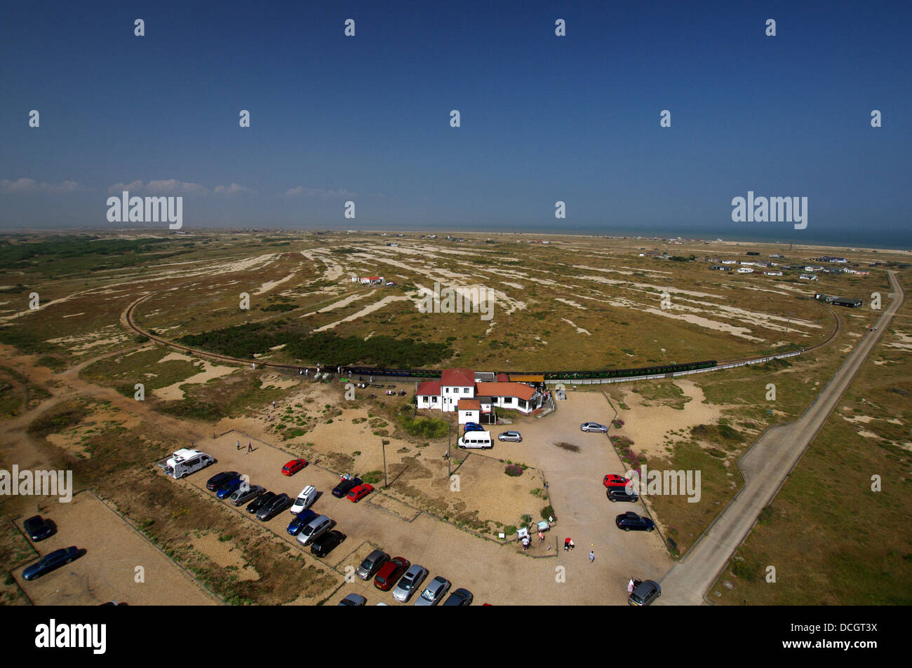 The view of Dungeness Station from Old Lighthouse in Dungeness, Kent ...