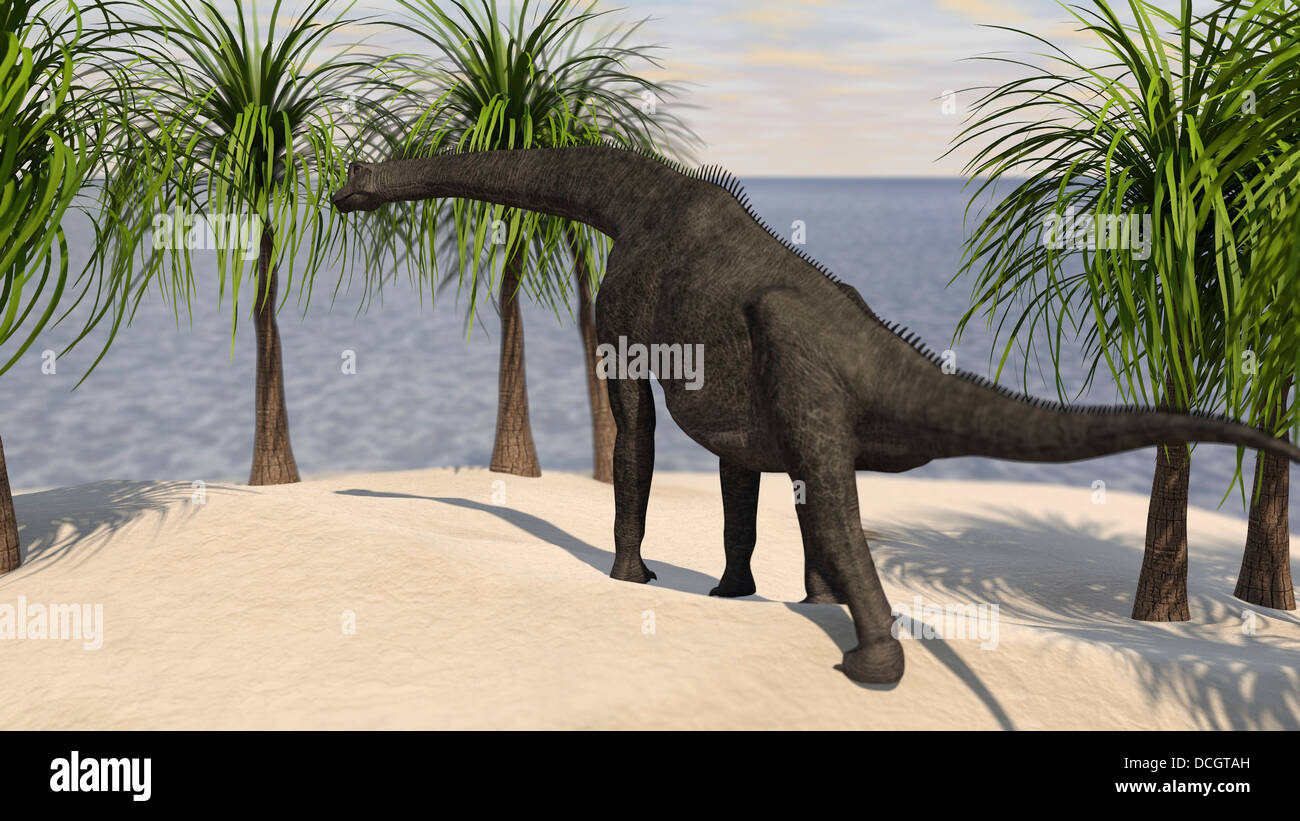 Brachiosaurus grazing hi-res stock photography and images - Alamy