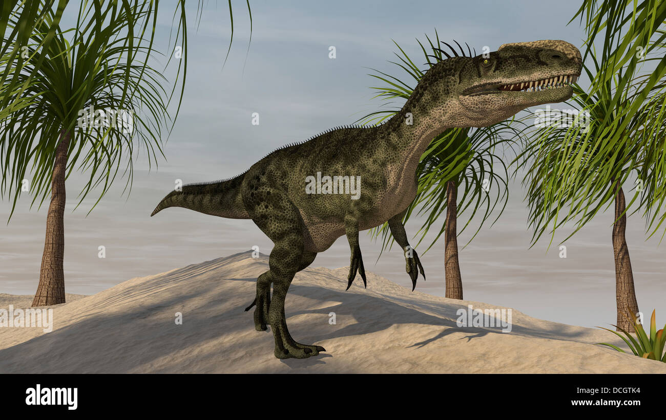 Monolophosaurus jurassic theropod dinosaur hi-res stock photography and ...
