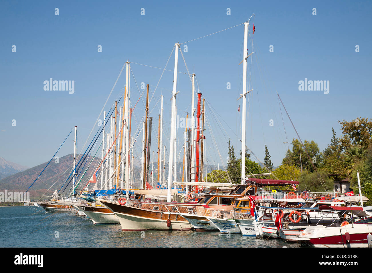 port, fethiye, mediterranean coast, turkey, asia Stock Photo - Alamy