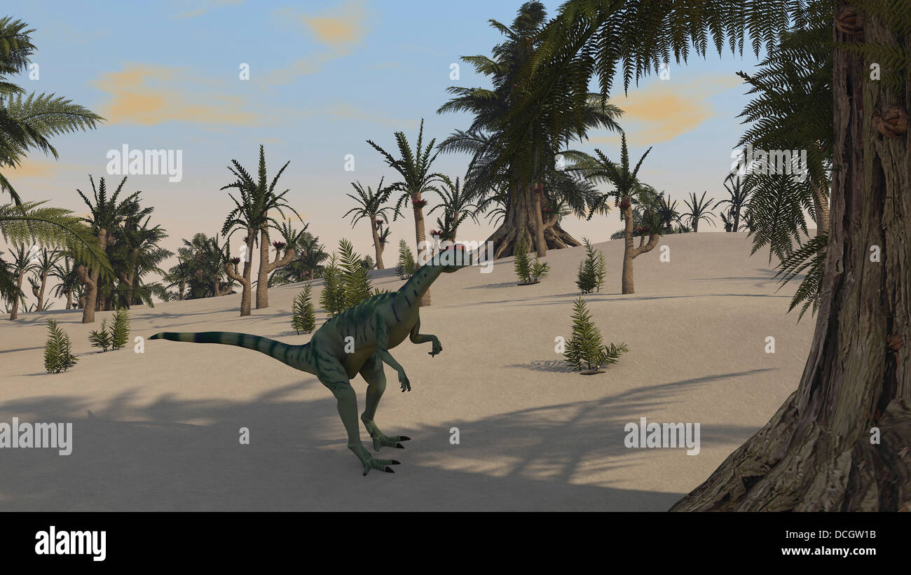 Dilophosaurus hunting for its next meal Stock Photo - Alamy