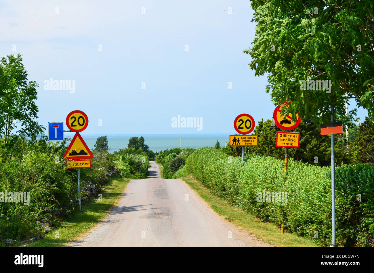 Road signs sweden hi-res stock photography and images - Alamy
