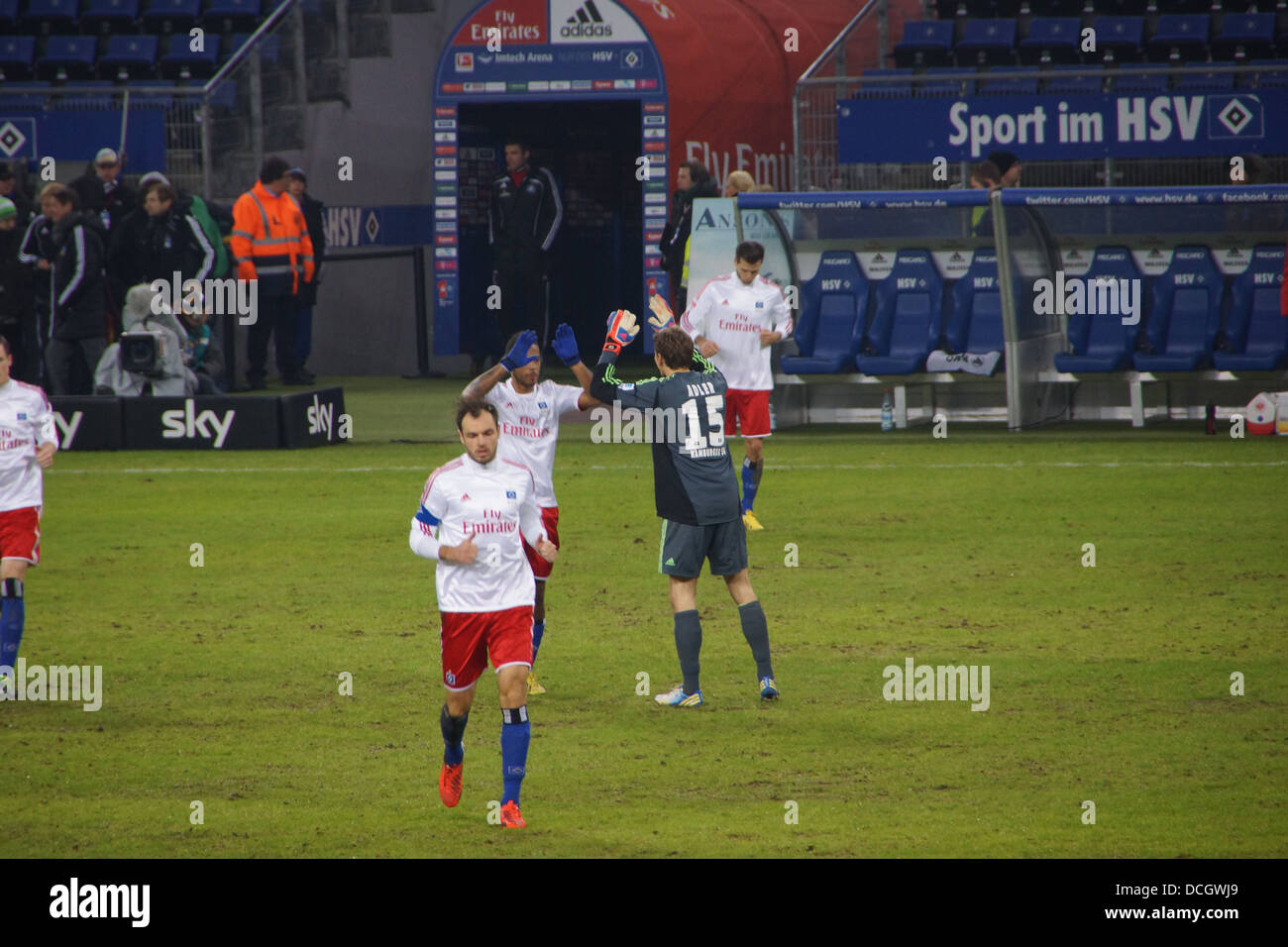 The football player from the team Hamburger Sportverein HSV Hamburg ...
