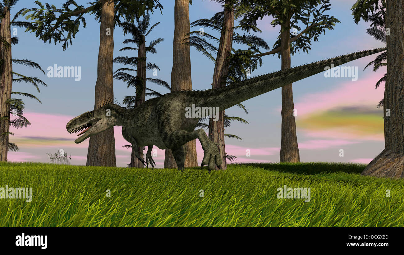 Monolophosaurus jurassic theropod dinosaur hi-res stock photography and ...