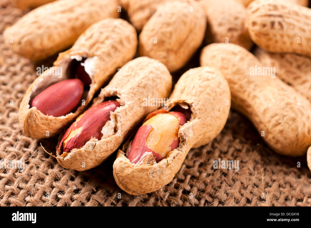 Selective focus on the front three peanuts Stock Photo - Alamy