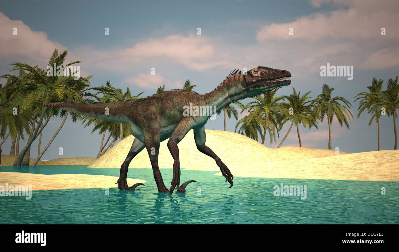 Utahraptor in prehistoric environment hi-res stock photography and ...