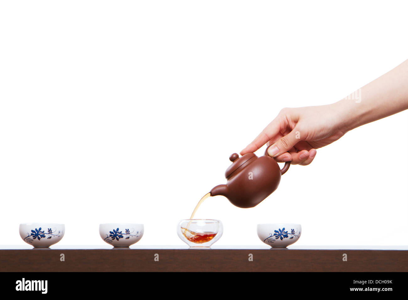 Waitress pouring tea woman in hi-res stock photography and images - Alamy