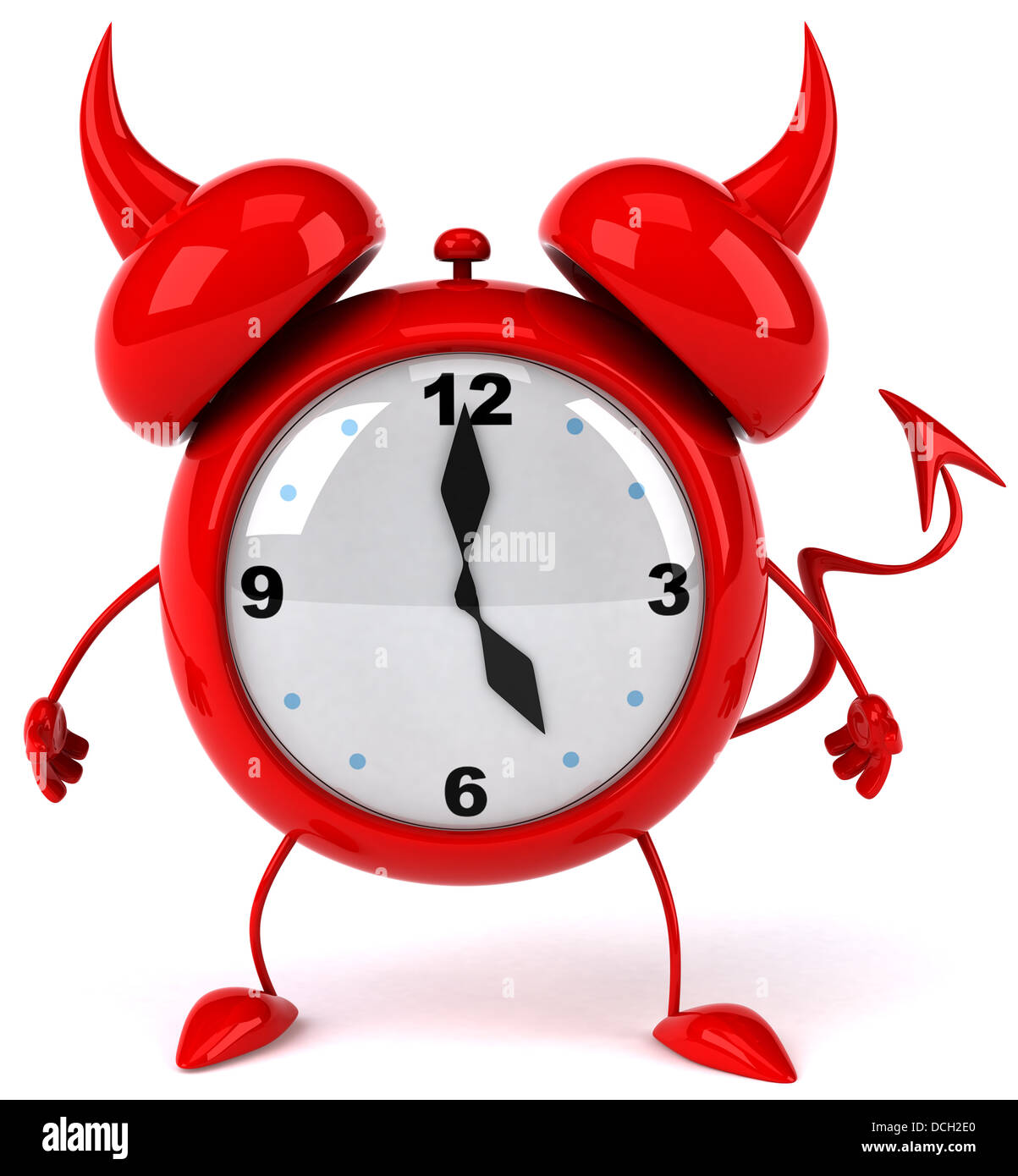 Evil alarm clock Stock Photo - Alamy