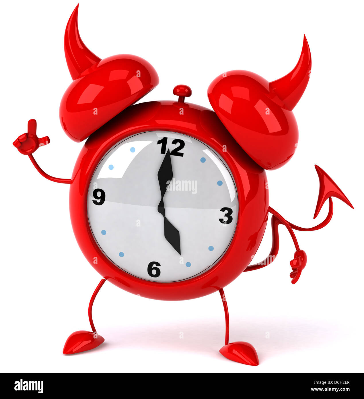 Evil alarm clock Stock Photo - Alamy