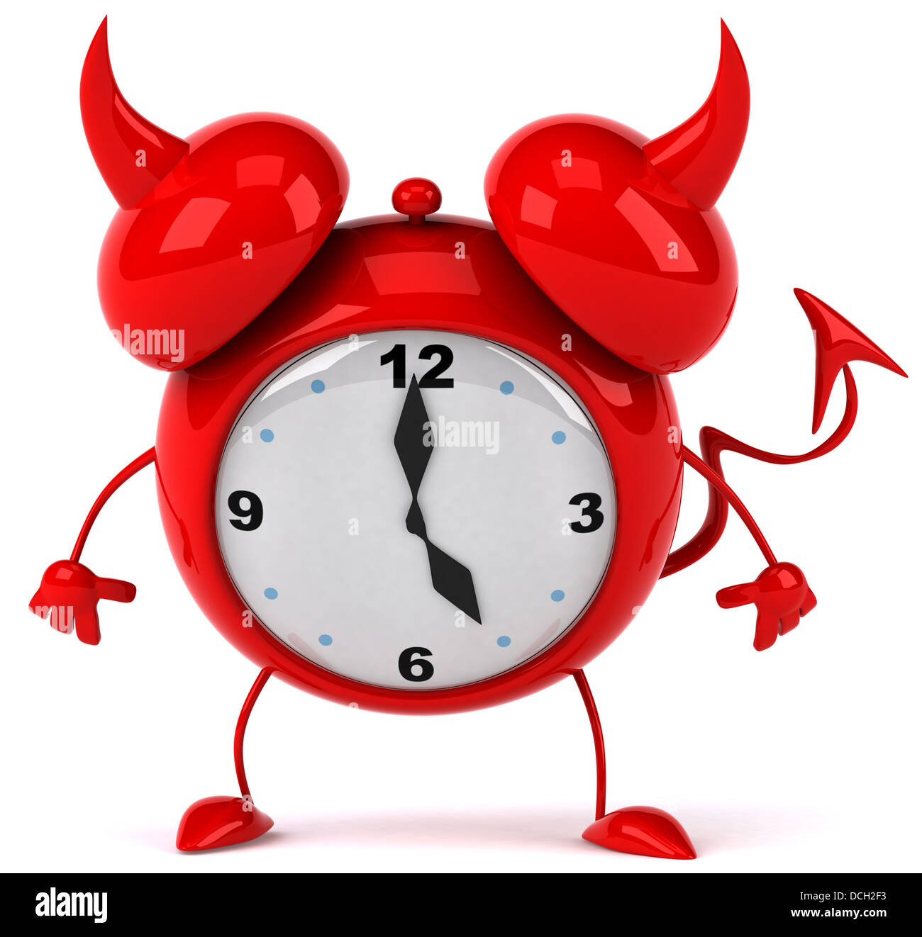 Evil alarm clock Stock Photo - Alamy