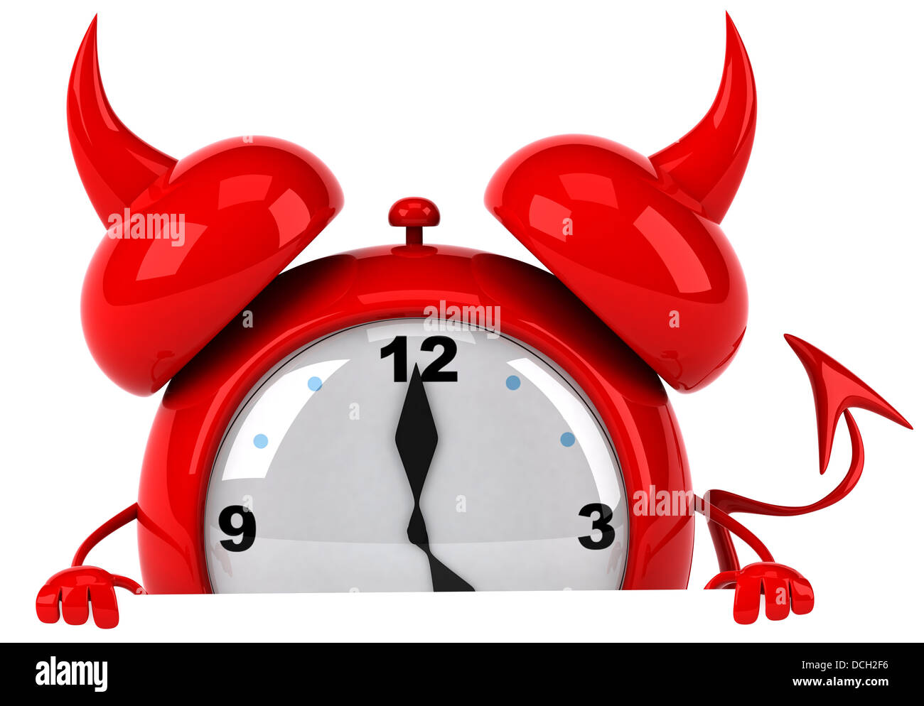 Evil alarm clock Stock Photo - Alamy