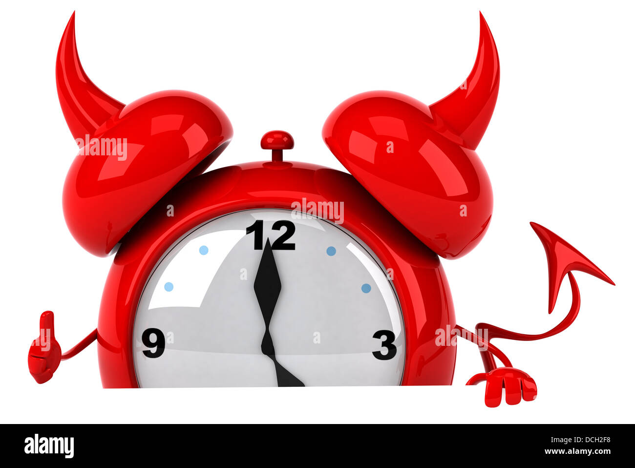 Evil alarm clock Stock Photo - Alamy