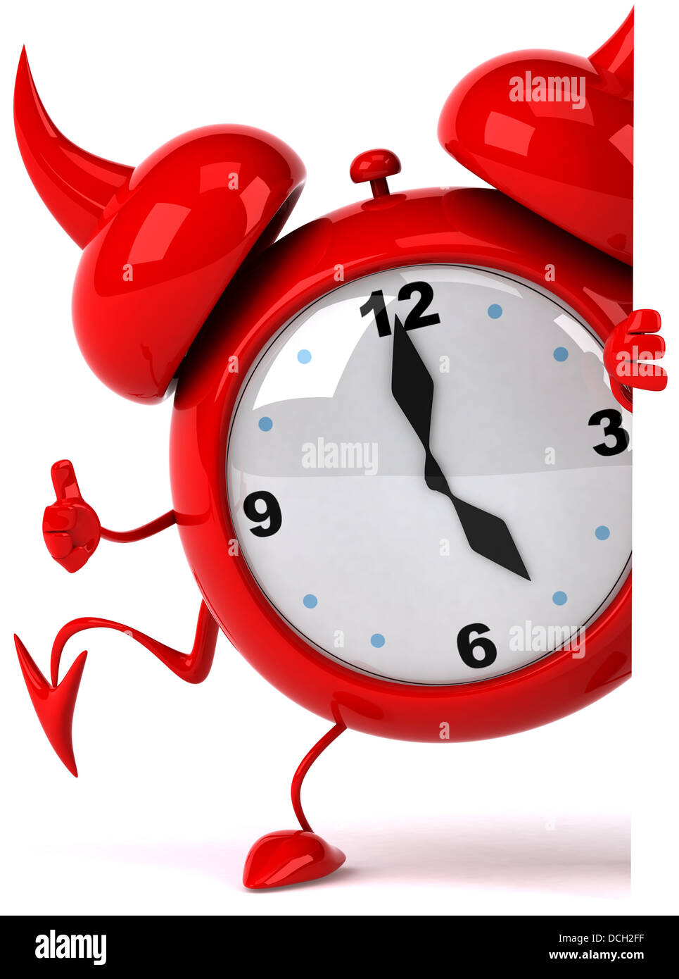 Evil alarm clock Stock Photo - Alamy