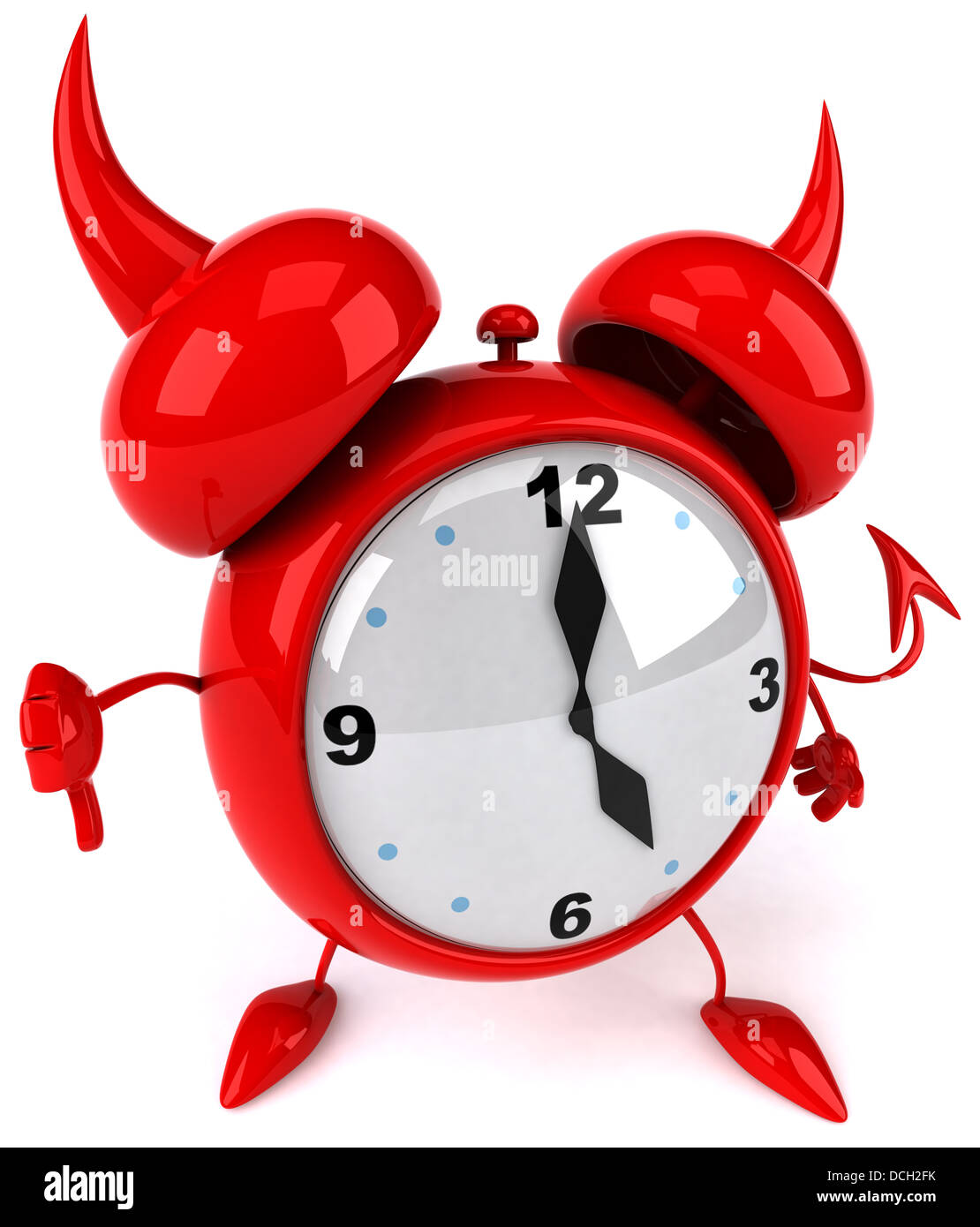 Evil alarm clock Stock Photo - Alamy