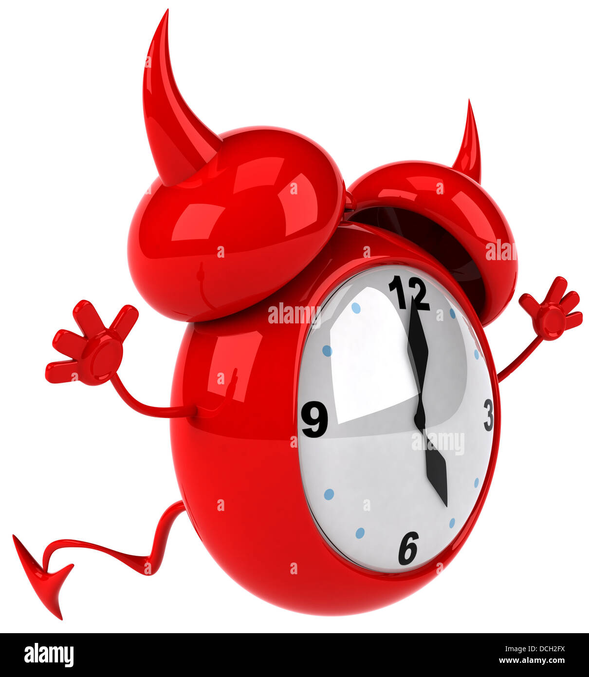 Evil alarm clock Stock Photo - Alamy