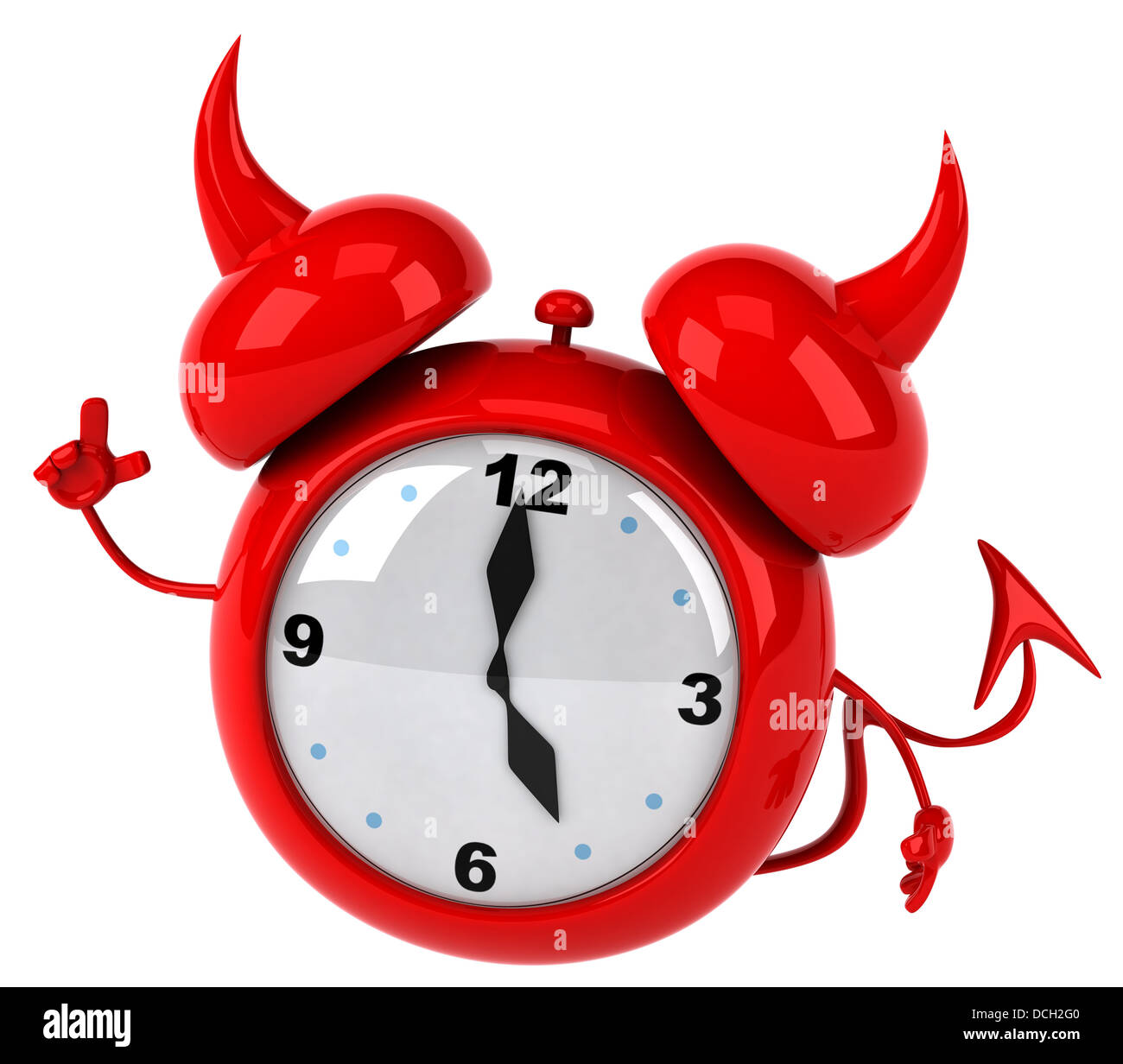 Evil alarm clock Stock Photo - Alamy