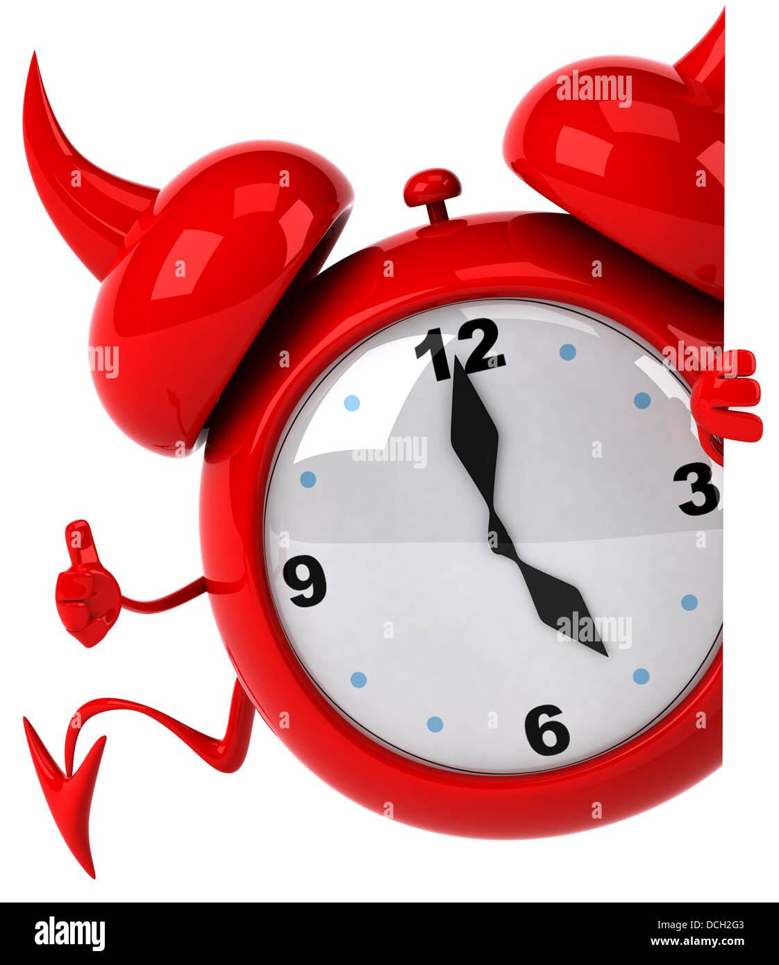 Evil alarm clock Stock Photo - Alamy