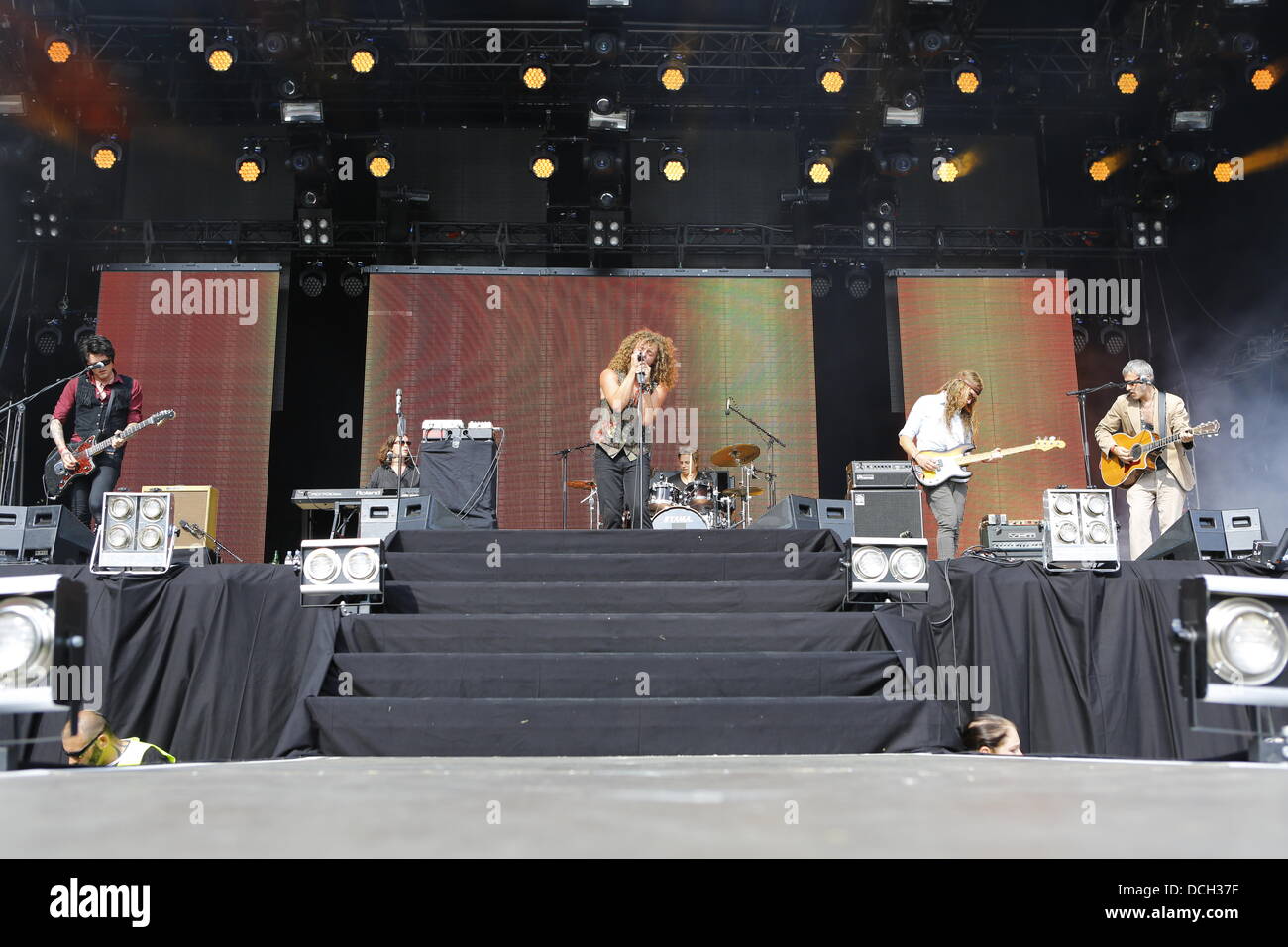 Mainz, Germany. 17th August 2013. Dutch rock band Di-Rect is pictured ...