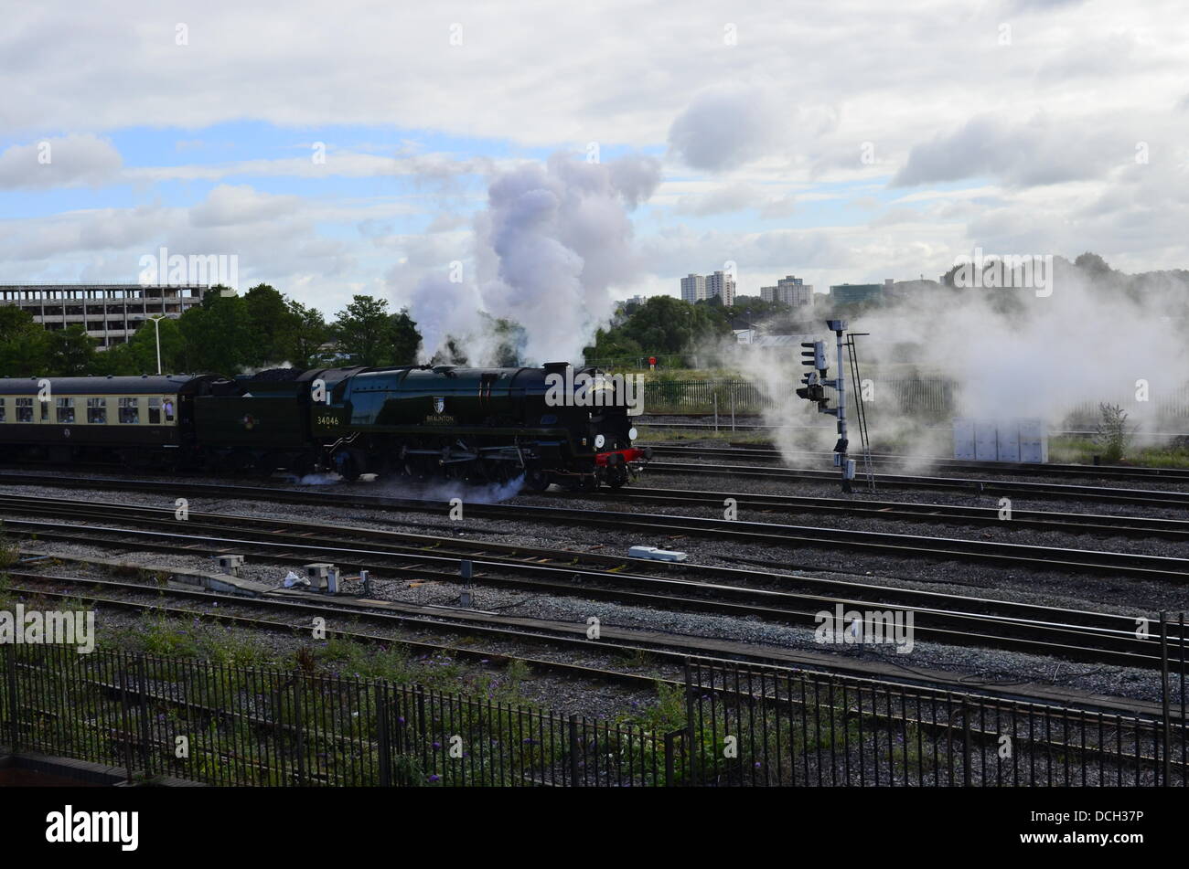 Bristol, UK, August 17th. The Torbay Express Steam Train seen leaving ...